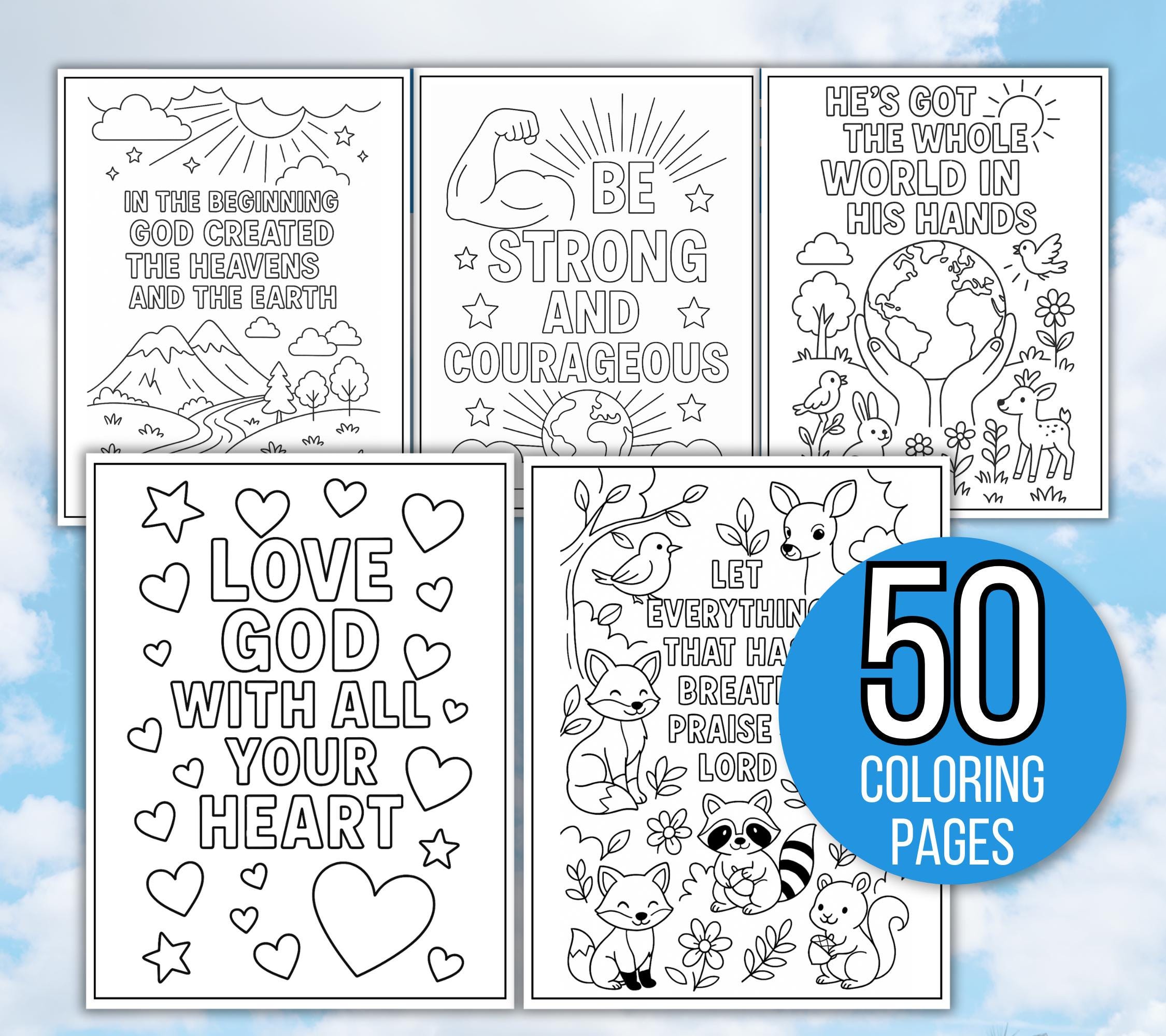 Kids Bible Verse Coloring Pages, Kid's Bible Coloring Pages, Sunday ...