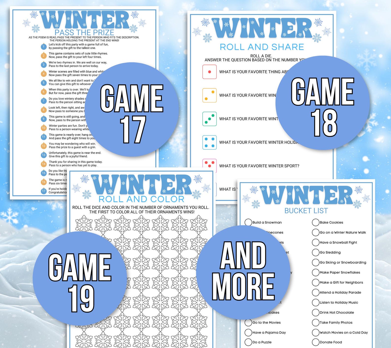 Winter Games, Winter Party Games, Winter Office Party Games, Winter ...