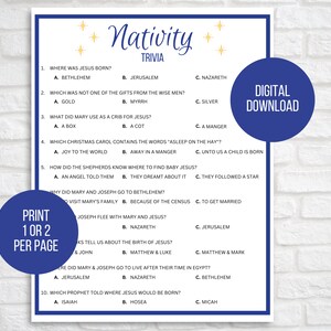 Christmas Bible Trivia Questions, Nativity Trivia, Fun Nativity Game ...