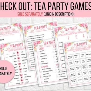 Tea Party Bingo, 30 Printable Tea Party Bingo Cards, Tea Party Game ...