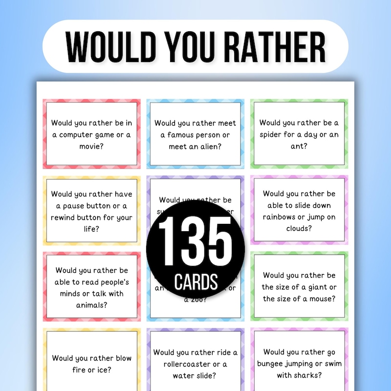 Card Conversation Starters Funny - Etsy