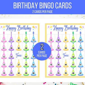 Birthday Bingo, 30 Birthday Bingo Cards, Birthday Party Game, Happy ...