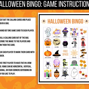 Halloween Bingo, 30 Halloween Bingo Cards, Halloween Activity, Kids ...