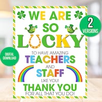 Printable/editable Thank You Appreciation Spring St. Patrick's Day Gift ...