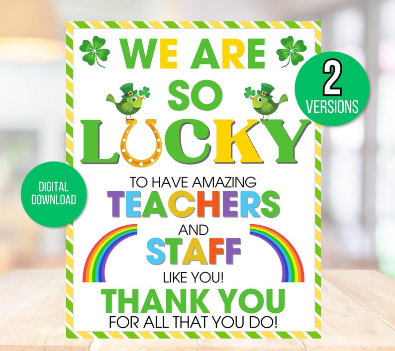 St. Patrick's Day Sign, St. Patrick's Day Appreciation Sign, St ...