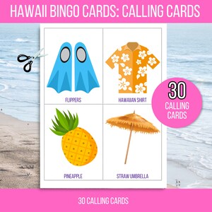 Hawaii Bingo, 30 Hawaii Bingo Cards, Luau Bingo, Aloha Bingo, Luau ...