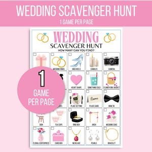 Wedding Treasure Hunt, Wedding Scavenger Hunt, Wedding Scavenger Hunt ...