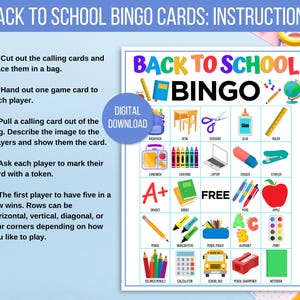 Back to School Bingo, Back to School Games, School Bingo, Welcome Back ...