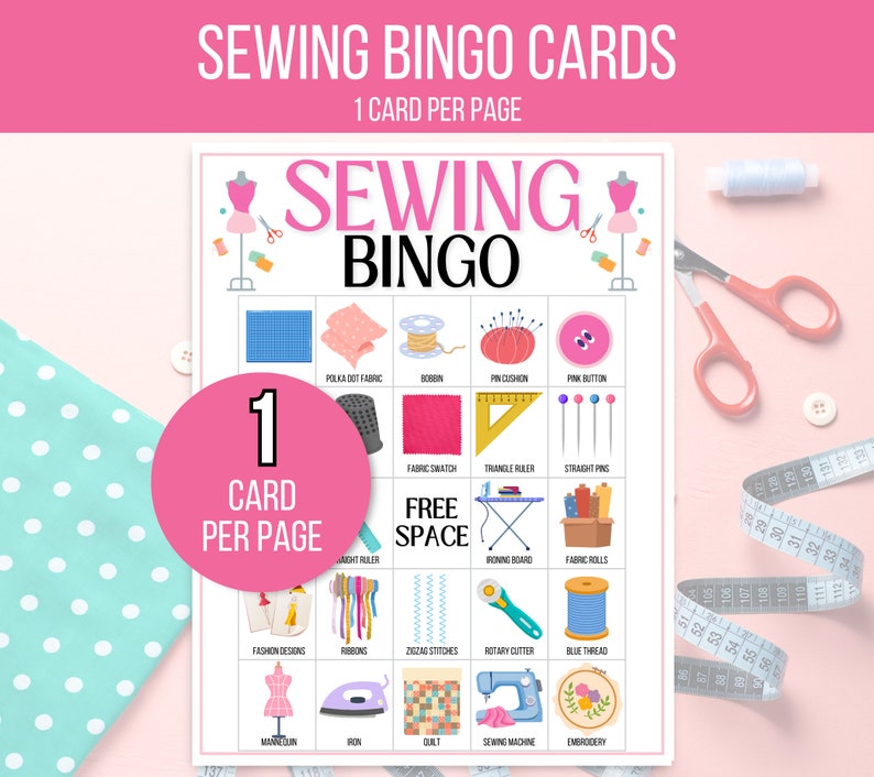 Sewing Bingo, 30 Printable Sewing Bingo Cards, Quilting Bingo, Sewing ...