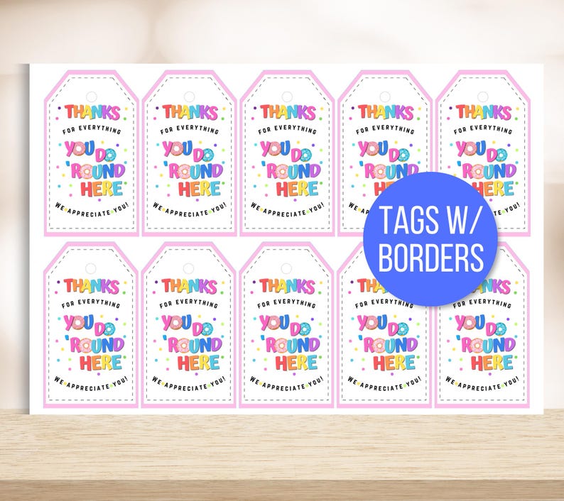 Printable Appreciation Tags, Staff Appreciation Tags, Appreciation Food ...