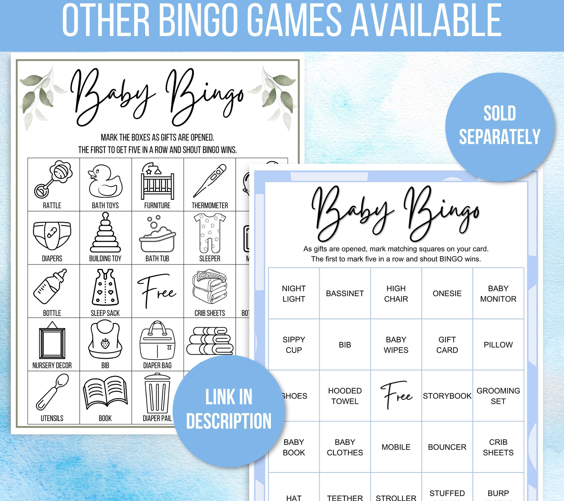 Spanish Baby Boy Bingo, Lotería De Bebé Niño Shower Game, Bingo Spanish ...