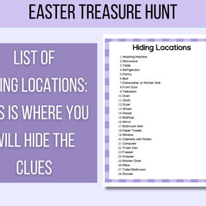 Indoor Easter Scavenger Hunt for Kids, Indoor Treasure Hunt for Kids ...