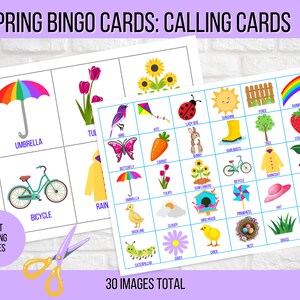 Printable Spring Bingo 30 Spring Bingo Cards Spring Activity - Etsy