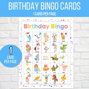 Birthday Bingo, Birthday Party Game, Happy Birthday Bingo Board Game ...