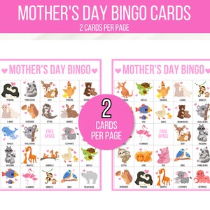 Printable Mother's Day Bingo, 40 Mother's Day Bingo Cards, Mother's Day ...