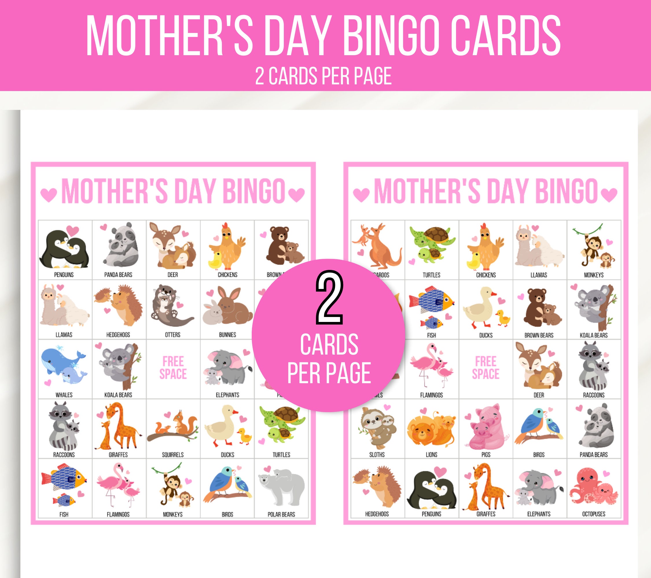 Printable Mother's Day Bingo, 40 Mother's Day Bingo Cards, Mother's Day ...
