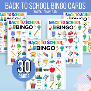 Back to School Bingo, Back to School Games, School Bingo, Welcome Back ...