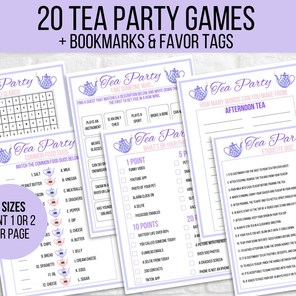 Printable Tea - Etsy