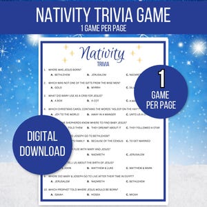 Christmas Bible Trivia Questions, Nativity Trivia, Fun Nativity Game ...