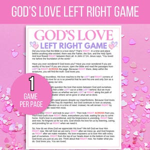 Gods Love Left Right Game, Left Right Gods Love Game, Gods Love Pass ...