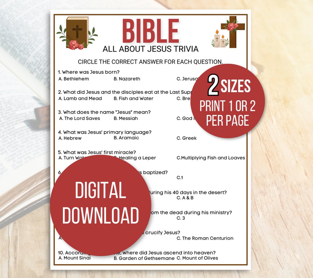 Bible Games, Bible Trivia, How Well Do You Know Jesus Game, Bible Study ...