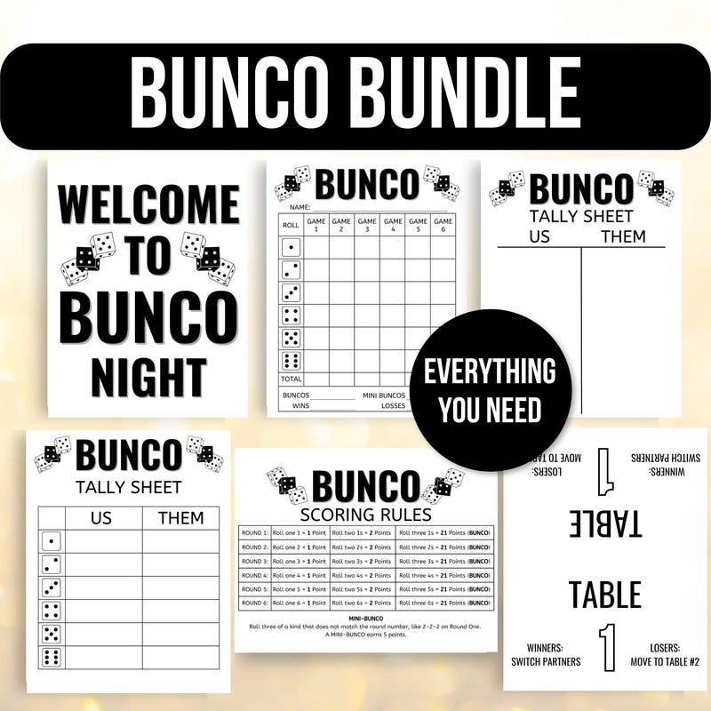 Bunco Group Set - Etsy