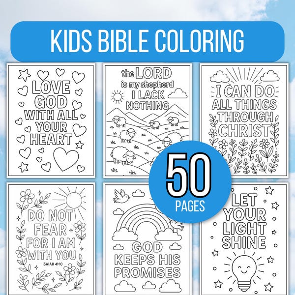 Bible Coloring Pages - Etsy