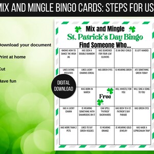 St. Patrick's Day Bingo, St. Patricks Day Get to Know You Bingo, Find ...