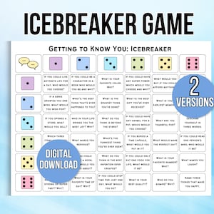 Icebreaker Game, Icebreaker Activity, Team Building Game, Table Talk ...