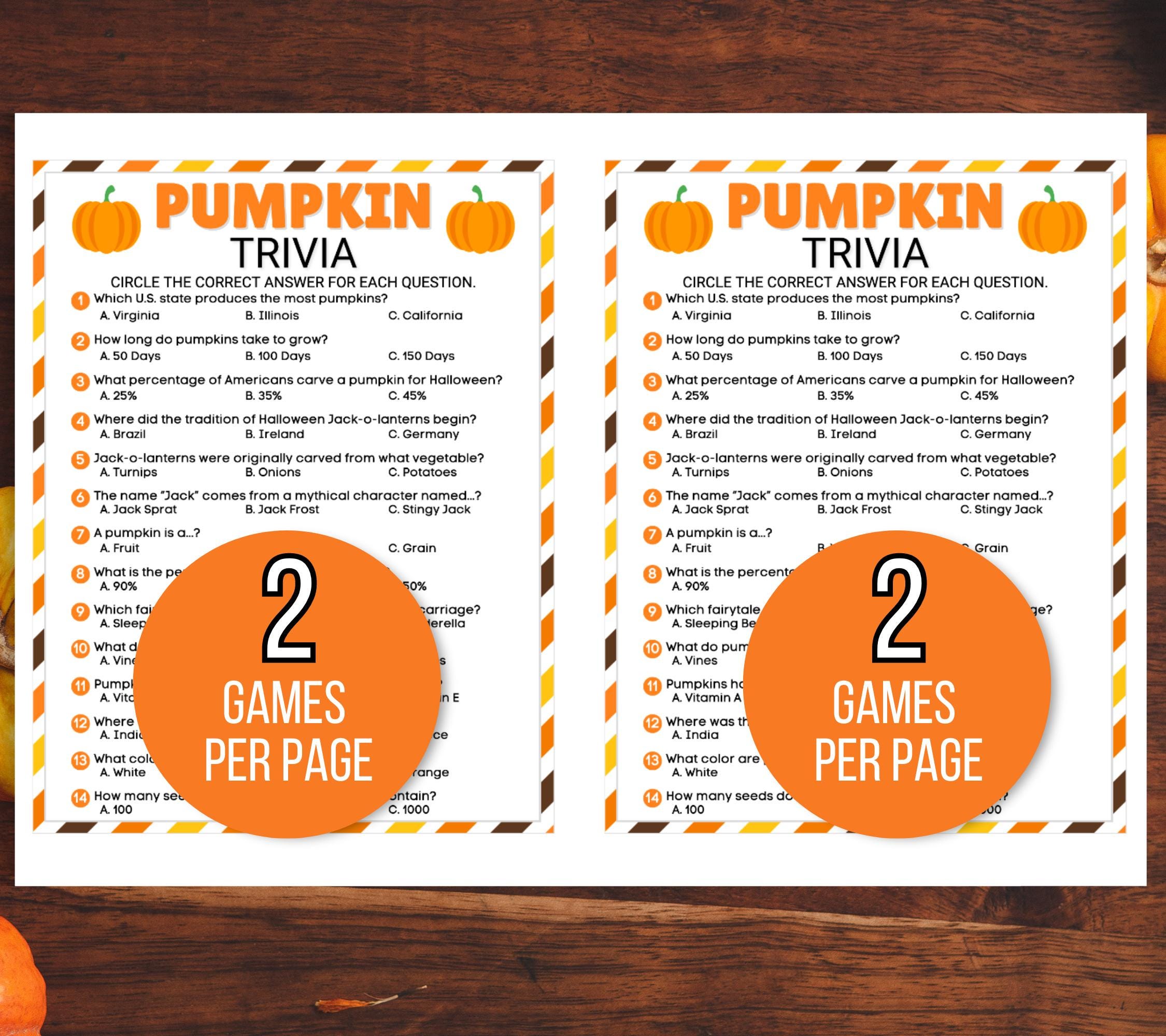 Turkey Trivia Game, Thanksgiving Party Games, Thanksgiving Trivia ...