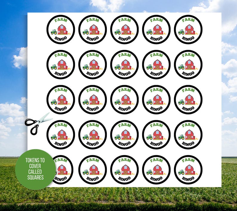 Farm Bingo, 30 Printable Farm Bingo Cards, Barnyard Bingo, Barnyard ...