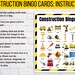 Construction Bingo, 30 Printable Construction Bingo Cards, Construction ...