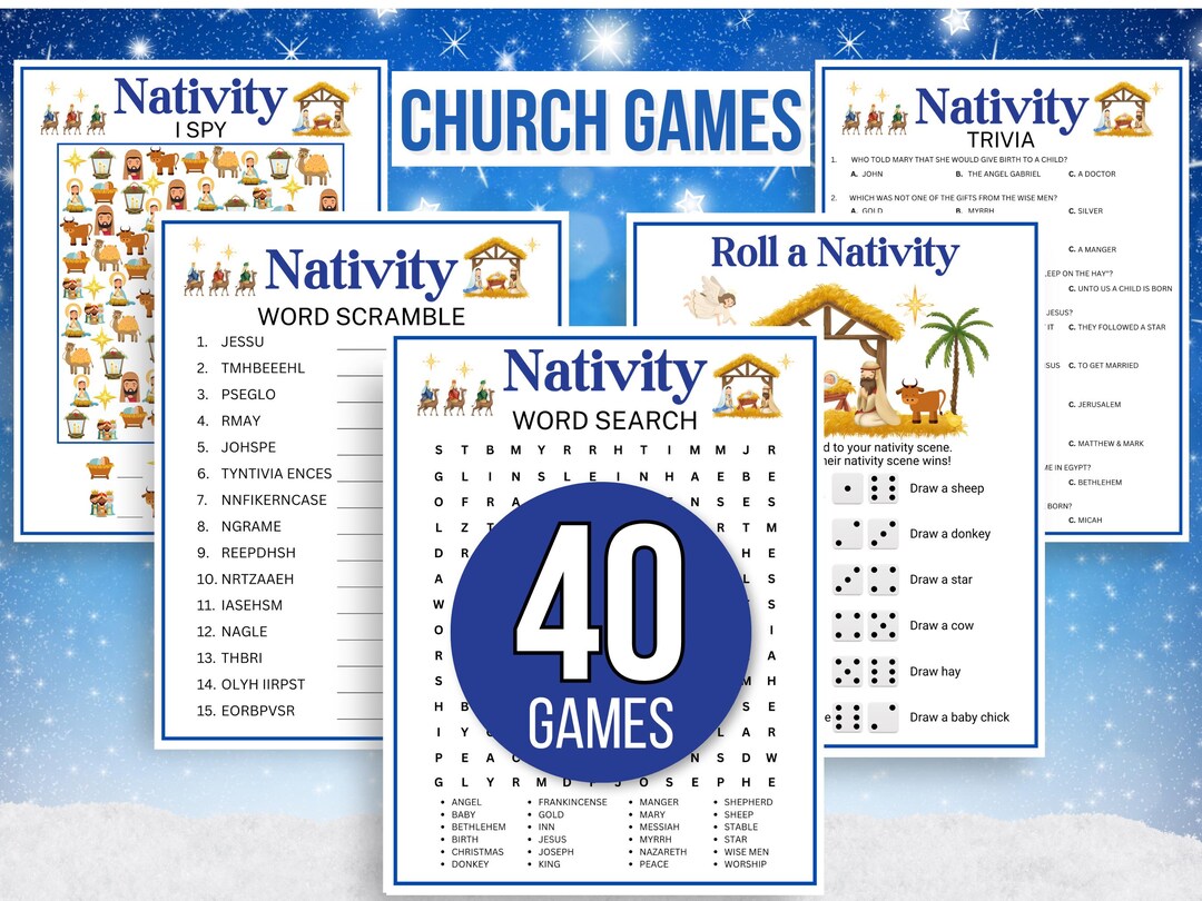 Church Christmas Party Games, Nativity Games, Christian Christmas Games ...