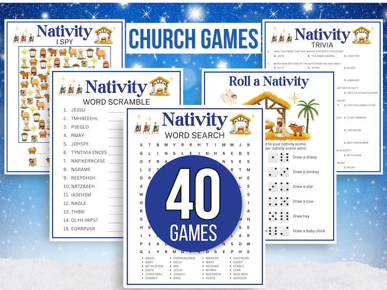 Church Christmas Party Games, Nativity Games, Christian Christmas Games ...