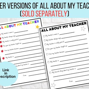 Teacher Appreciation Gift, Teacher Appreciation Week, Teacher Thank You ...