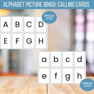 Alphabet Bingo, 100 Printable Alphabet Bingo Cards, ABC Practice, ABC ...