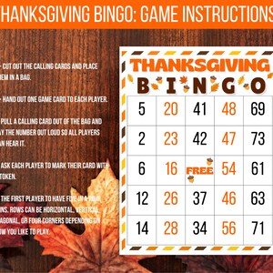 Thanksgiving Bingo, 100 Thanksgiving Bingo Cards, Thanksgiving Games ...