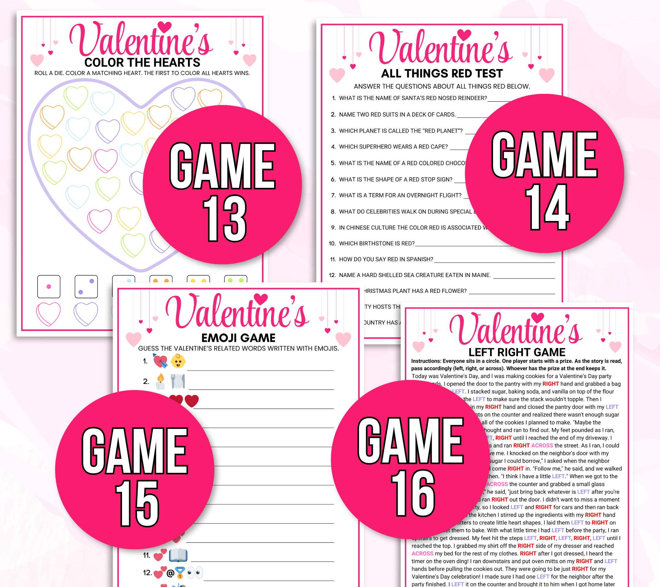Valentines Games, 65 Valentines Activities, Valentines Party Games ...