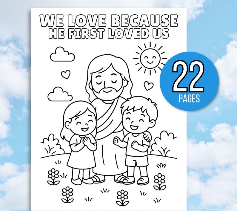 Kids Bible Coloring Pages, Jesus Loves Me Coloring Pages, Jesus ...