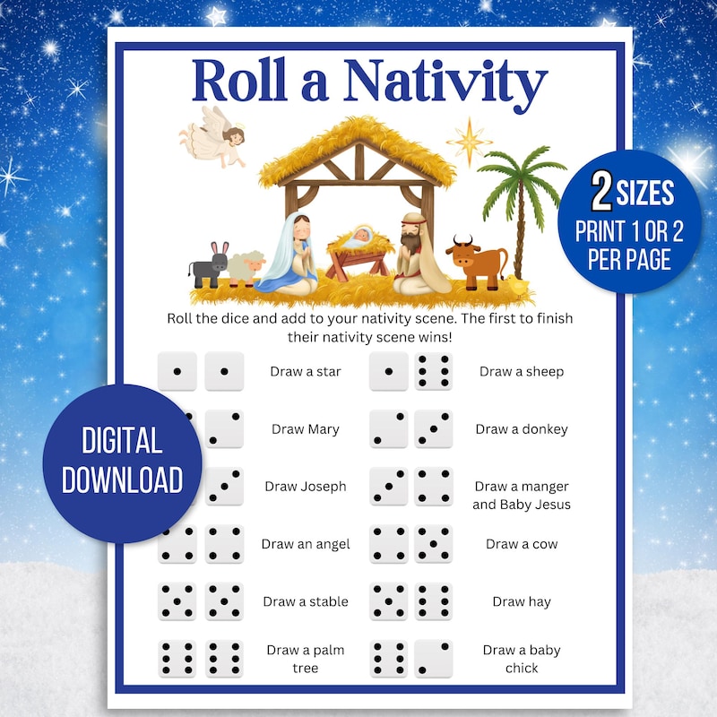 Roll the Nativity - Etsy
