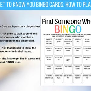 Get to Know You Bingo, Find Someone Who Bingo, Find the Guest Bingo ...