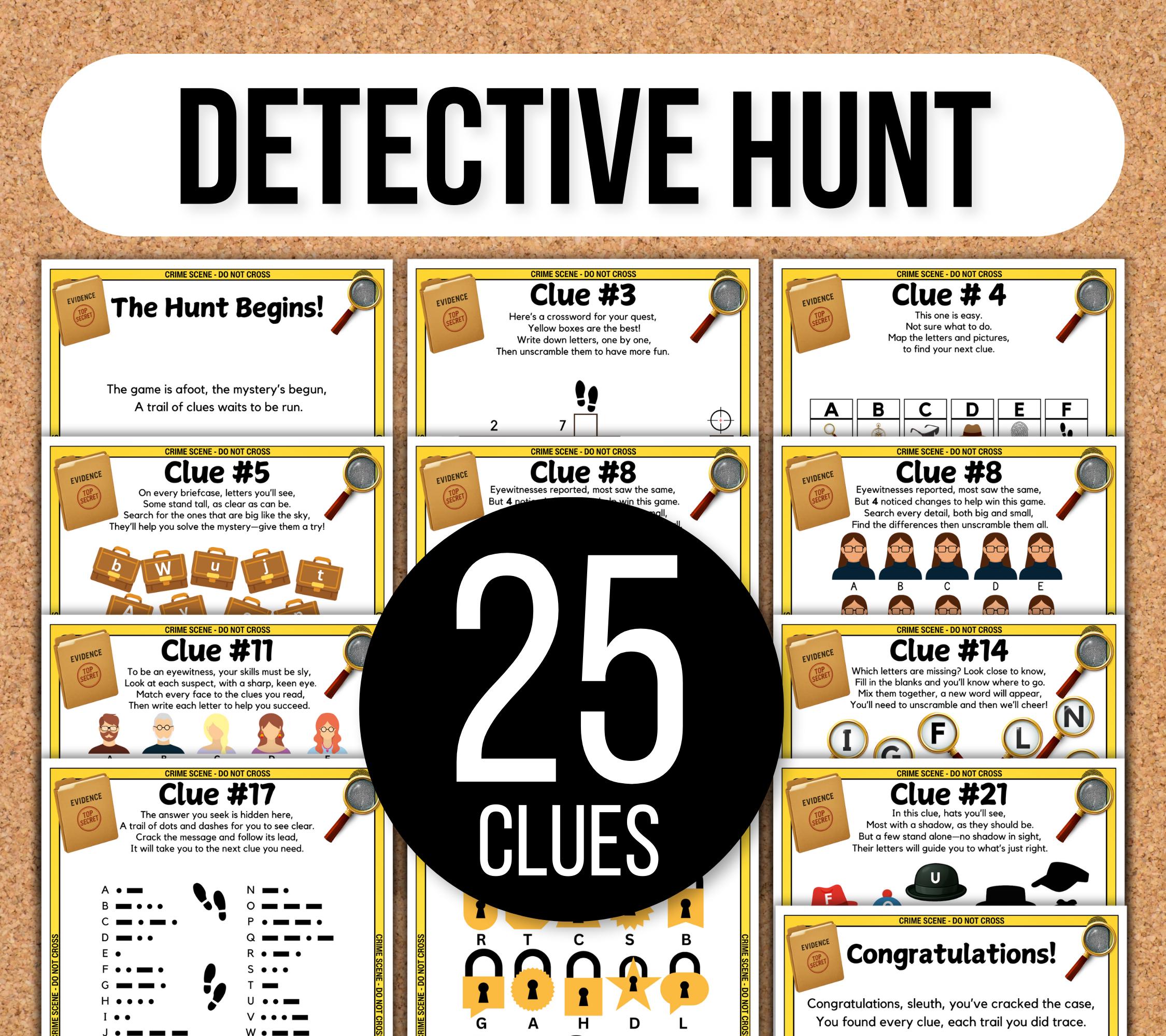 Detective Scavenger Hunt, Spy Treasure Hunt, Top Secret Scavenger Hunt ...