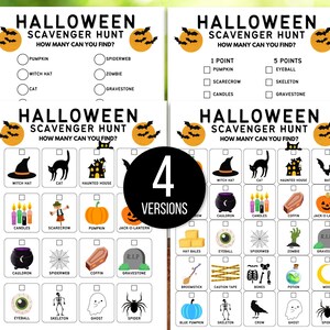 Halloween Scavenger Hunt for Kids, Halloween Scavenger Hunt, Halloween ...