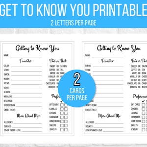 Get to Know You Printable, Get to Know My Team Survey, All About Me ...