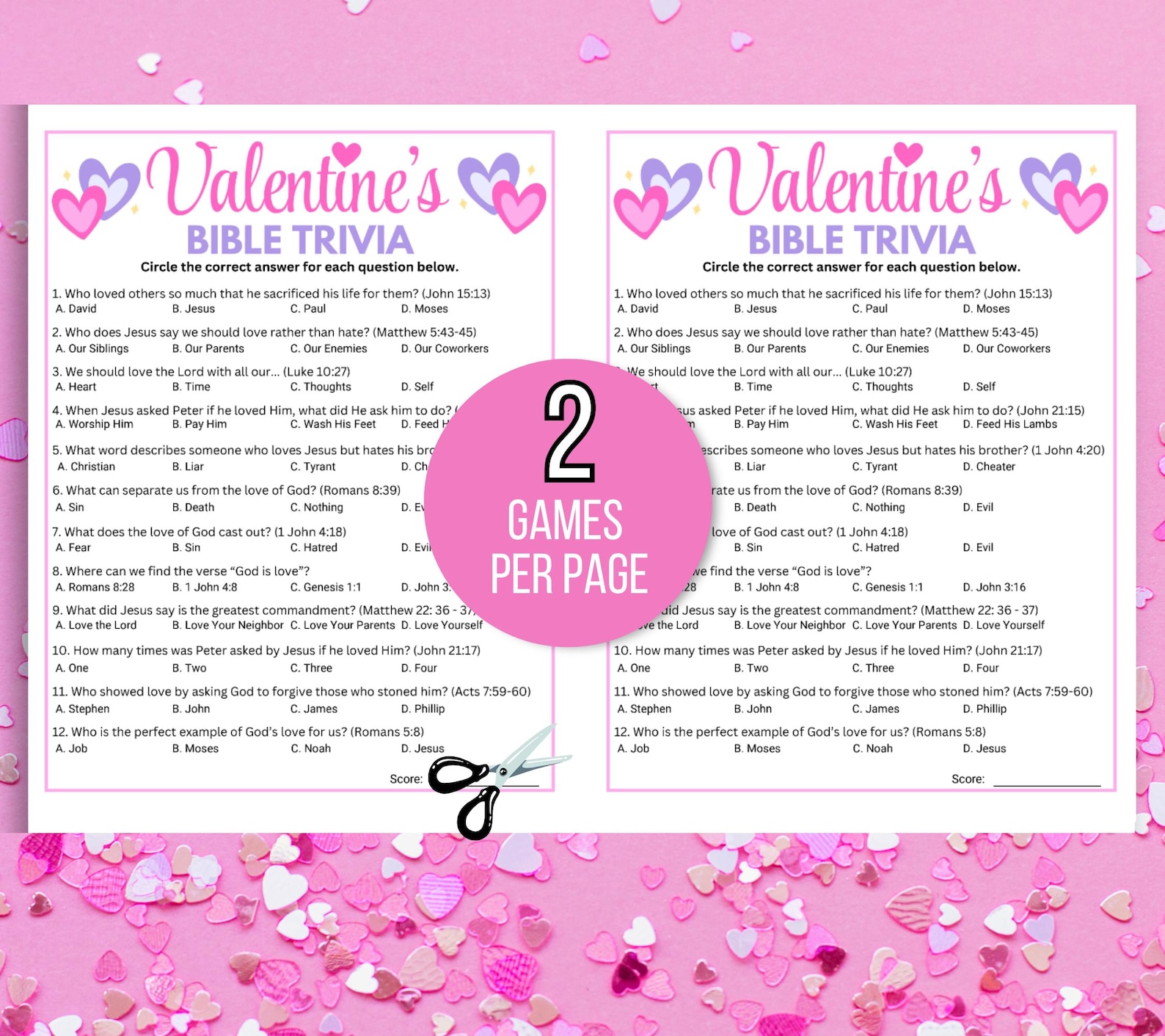 Valentine's Bible Trivia Games, Valentine's Day Trivia, Valentine's Day ...