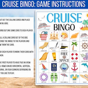 Cruise Bingo, 60 Cruise Bingo Cards, Cruise Games, Cruise Ship Bingo ...