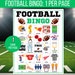 Football Bingo, 30 Printable Football Bingo Cards, Football Game ...