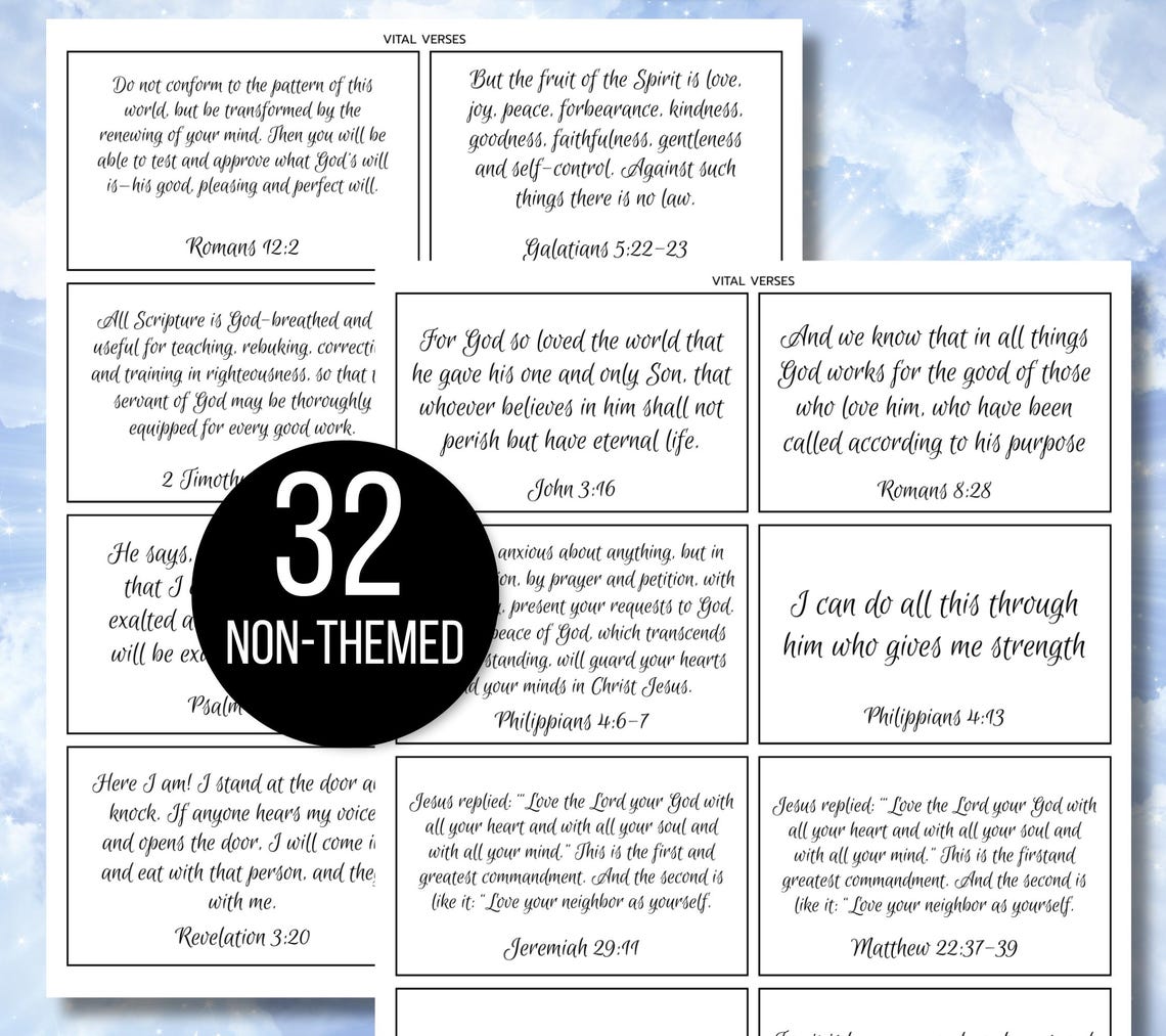 Scripture Cards, Bible Verse Cards, Bible Scripture Cards, Women's ...