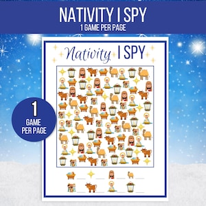 Nativity I Spy, Holiday I Spy, Nativity Seek and Find, Christmas ...