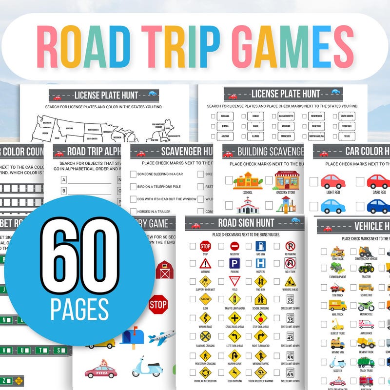 Travel Activity Sheet - Etsy